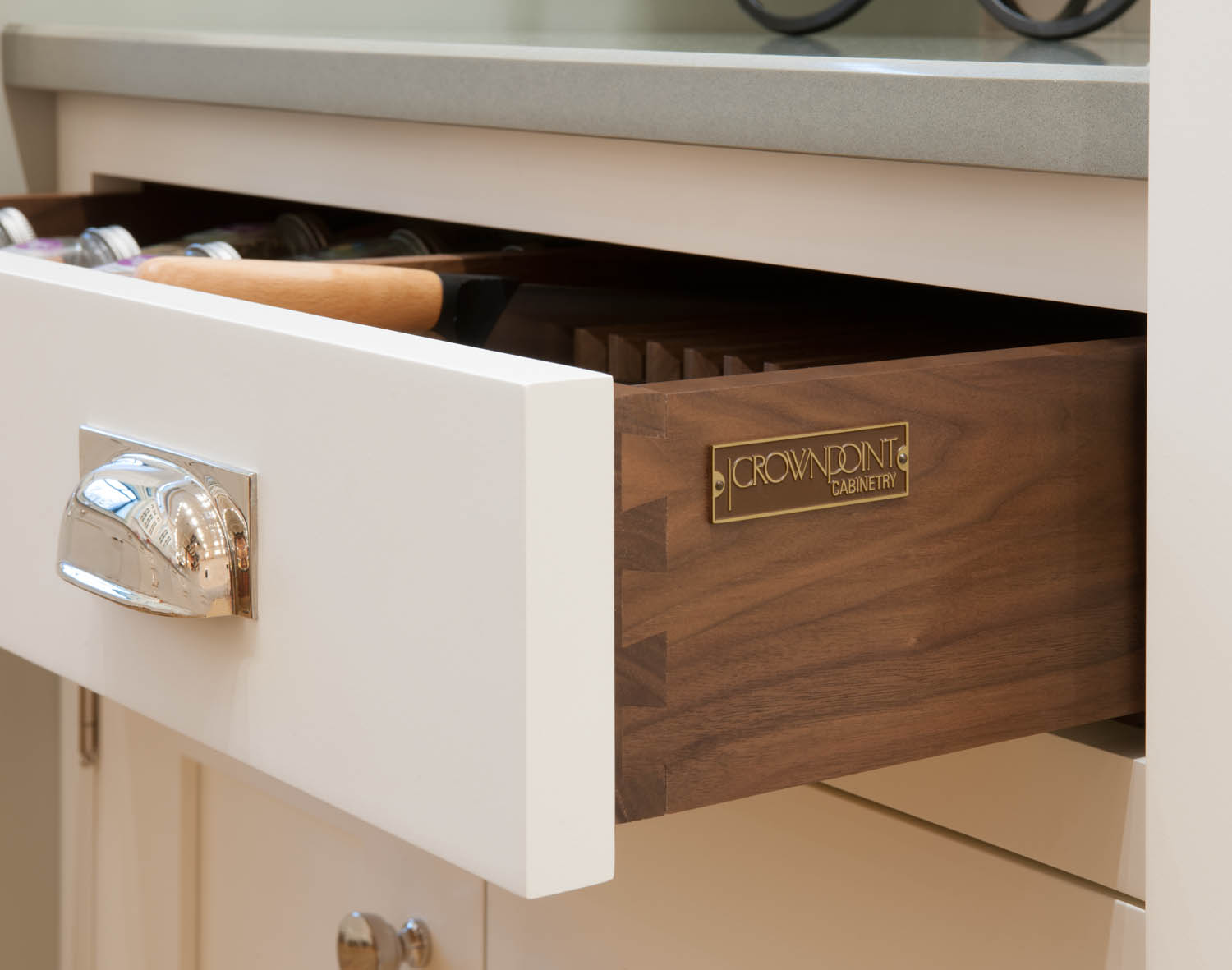 Walnut Interiors and Drawers – Our New Standard - Crown Point Cabinetry